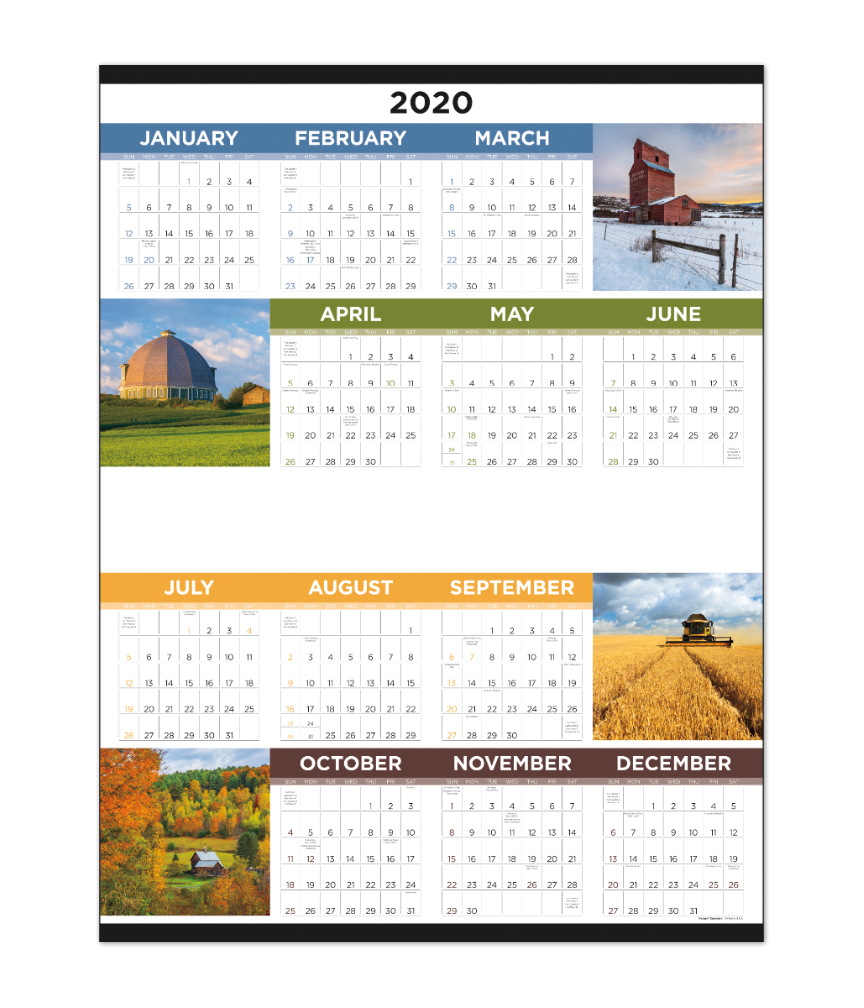 Agriculture Span-A-Year Calendar | ValueCalendars.com