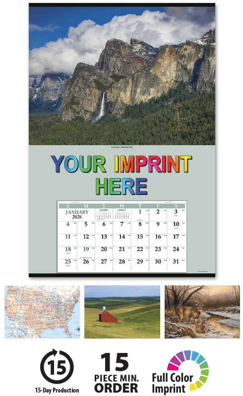 Jumbo Hanger Calendar with 12-Month Grid | ValueCalendars.com