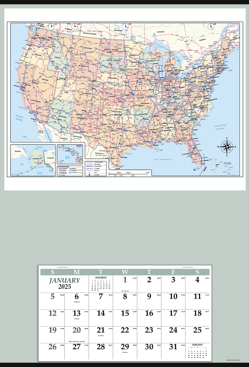 Jumbo Hanger Calendar with 12-Month Grid | ValueCalendars.com