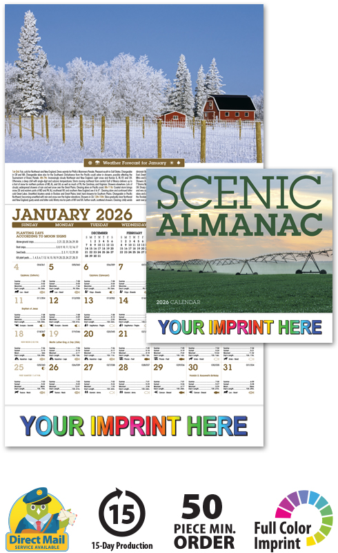Scenic Almanac Calendar | ValueCalendars.com