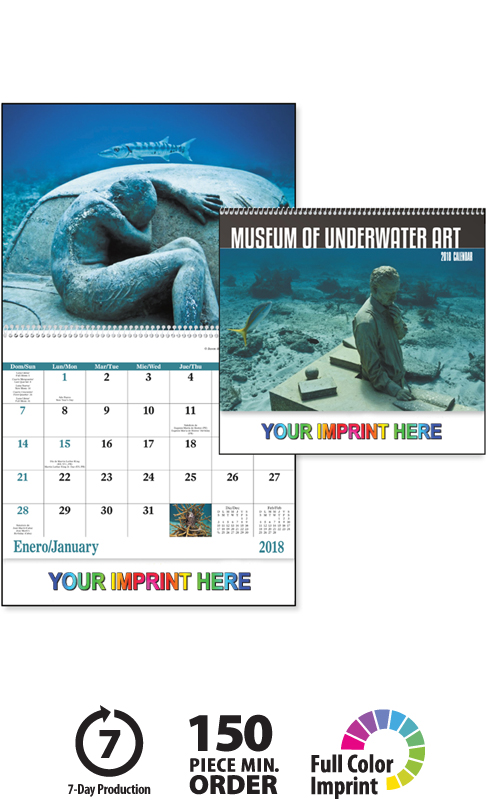 2018 Museum of Underwater Art (Spiral) Calendar | 11" X 19" Imprinted ...