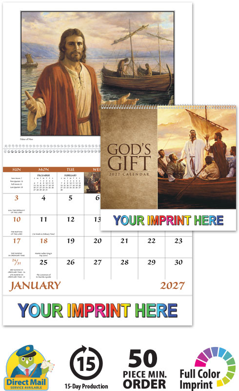2027 God's Gift - Funeral Pre-Planning - English Calendar | 11" X 19 ...