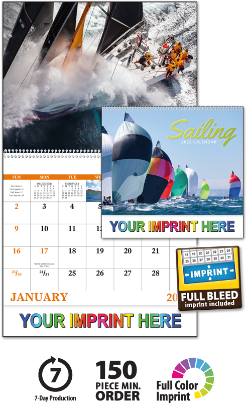 Sailing Spiral Calendar | ValueCalendars.com