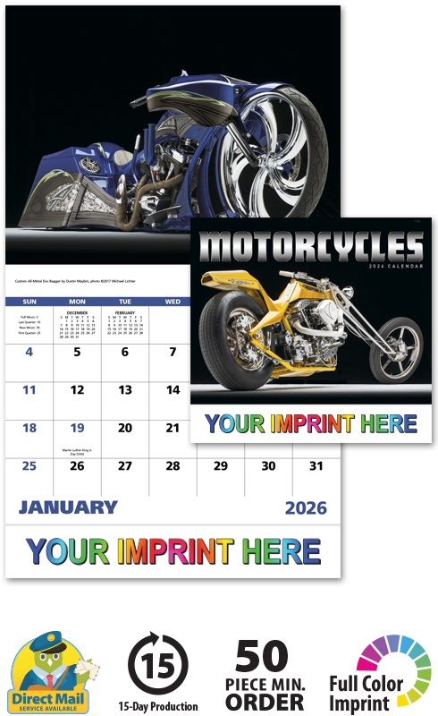 Motorcycles Calendar | ValueCalendars.com