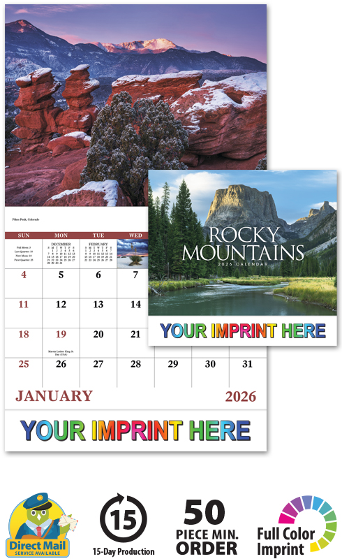 Rocky Mountains Wall Calendar | ValueCalendars.com