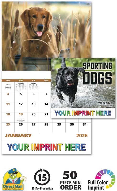 Sporting Dogs Calendar | ValueCalendars.com