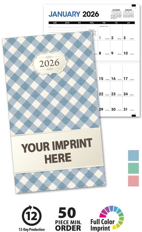Budget Pocket Planner; Vintage Gingham (3.5x6, Stapled ...