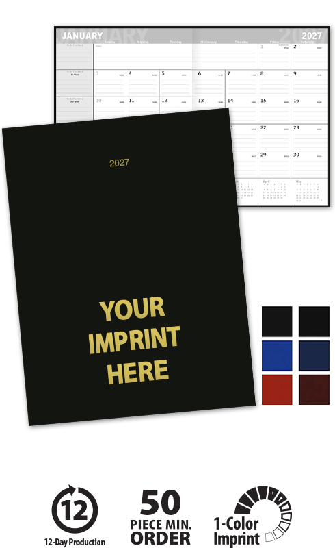 Triumph Essential Monthly Desk Planner, Large (8.5x11, Stapled ...