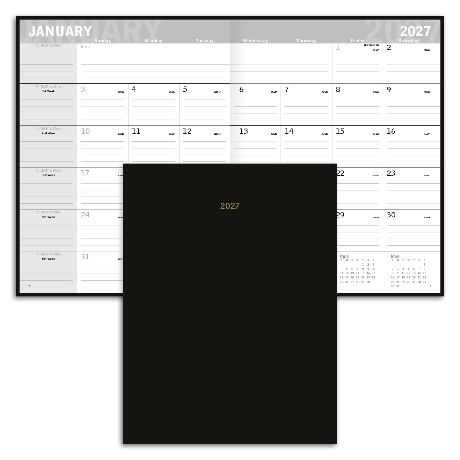 Triumph Essential Monthly Desk Planner, Large (8.5x11, Stapled ...