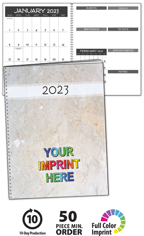 Monthly Happening Planner - TEXTURE | ValueCalendars.com