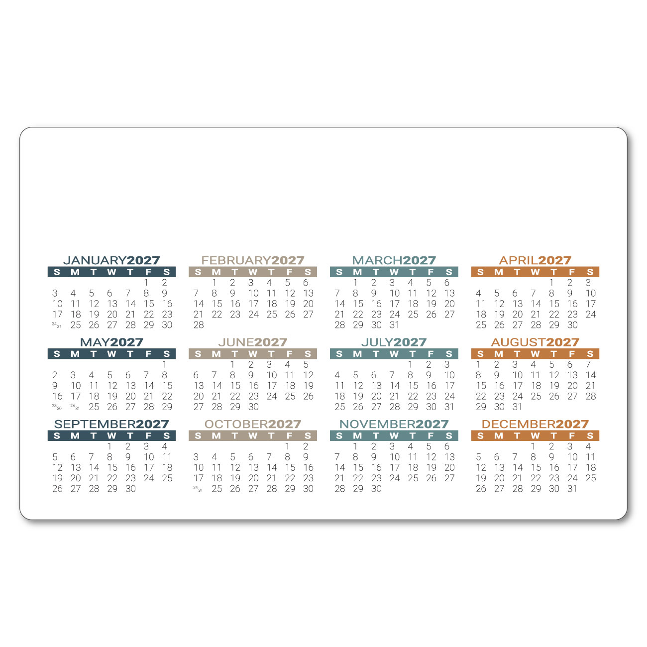 Custom Calendar Magnet, 5.5 x 8.5 (Laminated) | ValueCalendars.com