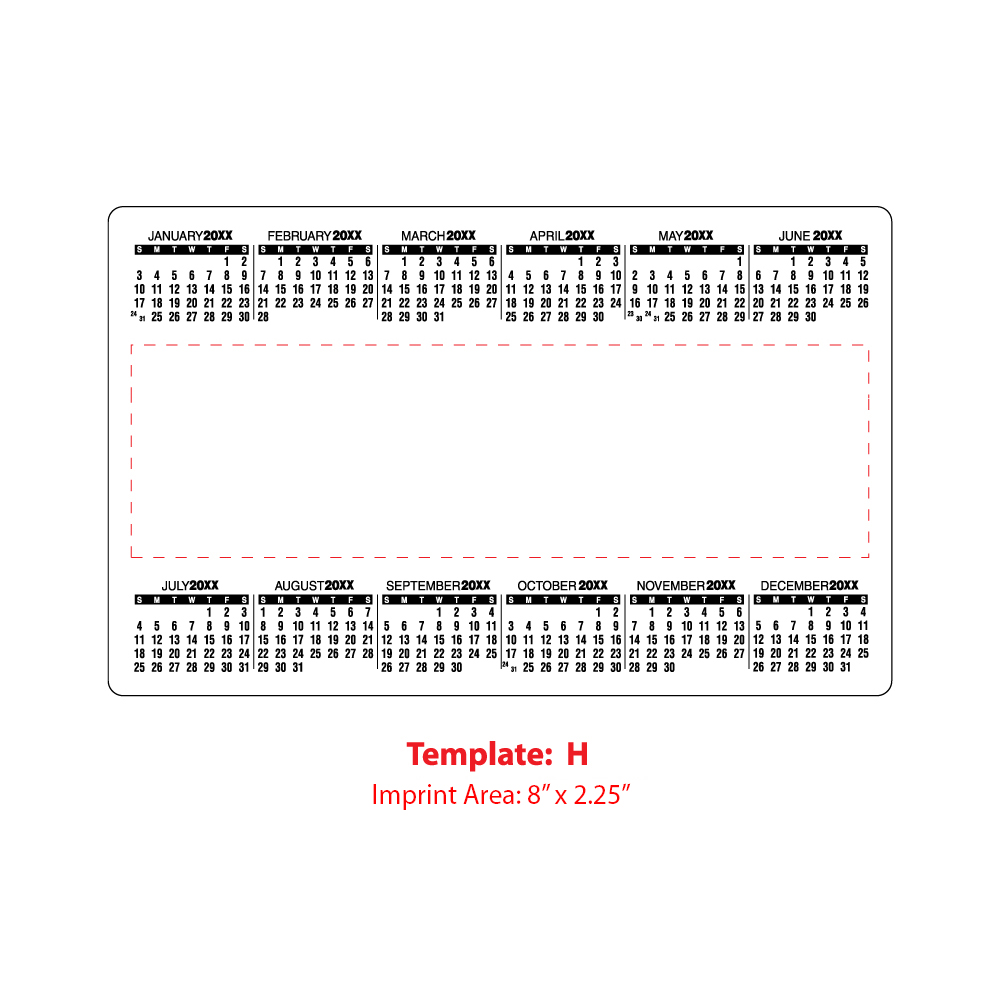 Repositionable Sticky Back Card Calendar, 5.25 x 8.5 | ValueCalendars.com