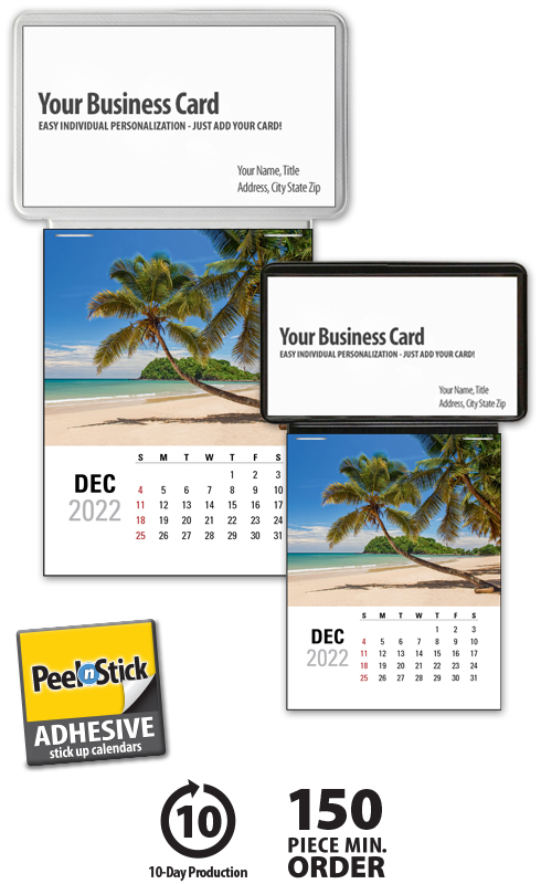 Vitronic Ocean Escape Press-n-Stick™ Calendar; Business Card Holder ...