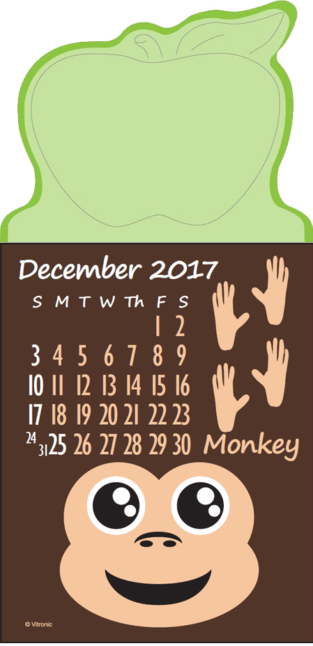 2018 Paws & Claws Press-n-Stick Calendar | Approx. 3" x 5-1/2 ...