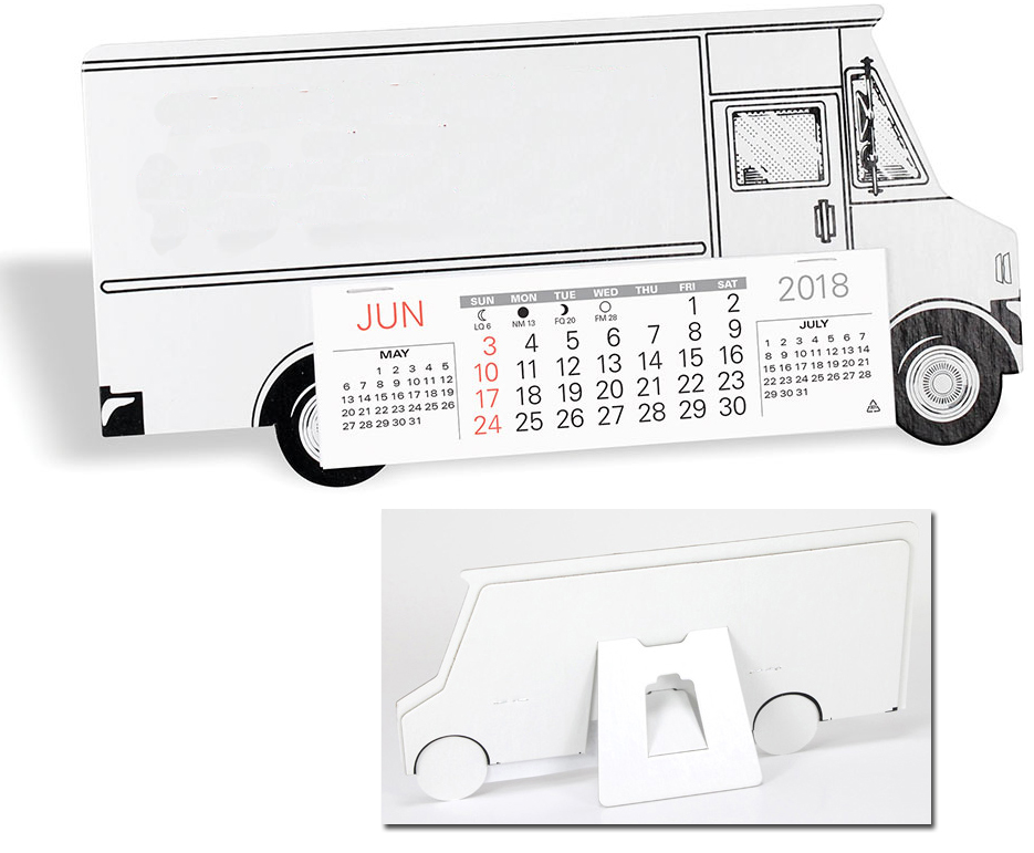 2018 Box Van Desktop Calendar | 8-3/4" x 4-1/8" Personalized Rigid ...