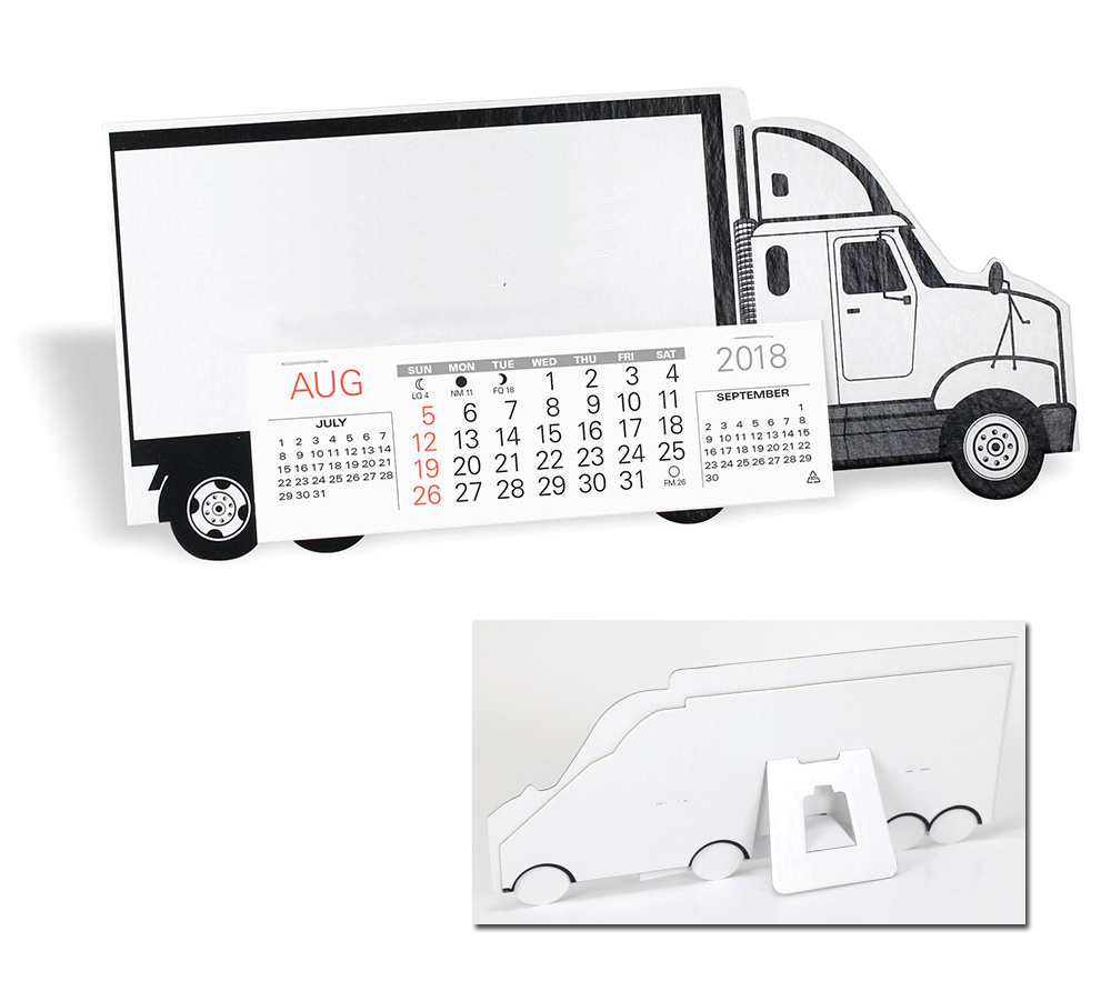 2018 Semi Truck Desktop Calendar | 8-3/8" x 3-3/4" Sturdy Customized ...