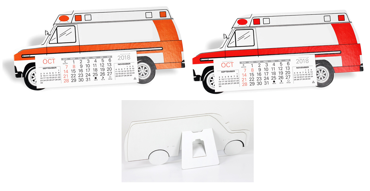 2018 Ambulance Desktop Calendar | Promotional Medical Ambulance Desk ...