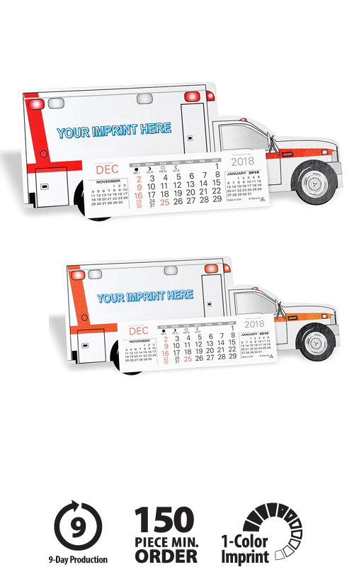 2018 Emergency Squad Ambulance Desktop Calendar | 8-7/8" x 4" Premium ...