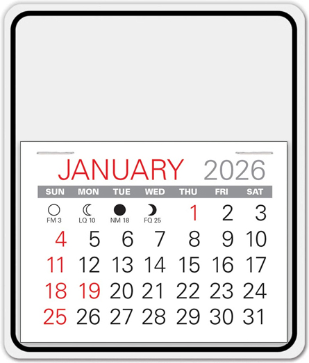 Warwick Easy Stick™ Calendar, Universal | ValueCalendars.com
