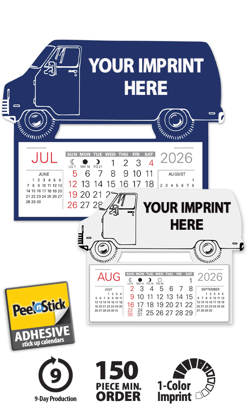 Warwick Easy Stick™ Calendar, Van (Truck) | ValueCalendars.com