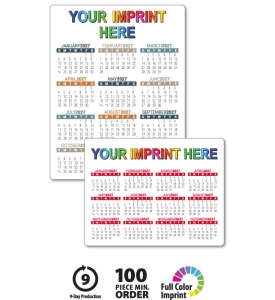 Custom Laminated Card Calendar, 8.5 x 11 | ValueCalendars.com