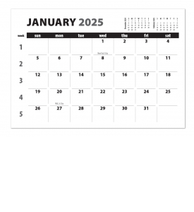 3-Month/4-Panel Single Photo Wall Calendar | ValueCalendars.com