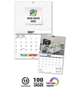 Custom Stapled Wall Calendar (11x17, 13-Month) | ValueCalendars.com