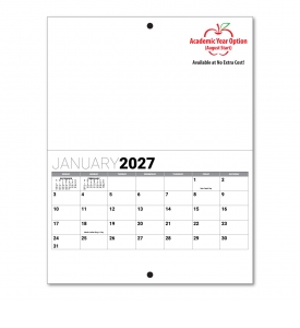 Custom Stapled Mini Wall Calendar (8.5x11, 13-Month) | ValueCalendars.com