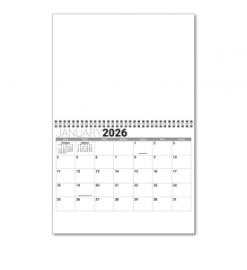 Custom Twin-Loop Wall Calendar (11x17, 12-Month) | ValueCalendars.com