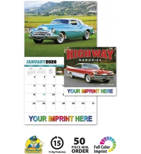 2025 Highway Memories Promotional Wall Calendar | 10-7/8" x 18" Staple ...