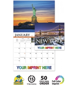 2025 New York Promotional Wall Calendar | 10-7/8" x 18" Imprinted ...