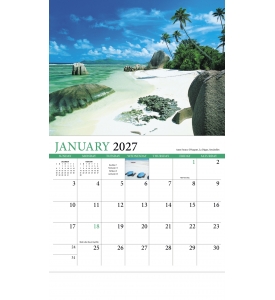 2026 Beaches Promotional Wall Calendar | 10-7/8" x 18" Customized ...