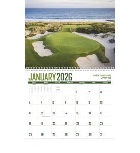 2026 Golf Calendar | 11" X 19" Imprinted Spiral Bound; Drop Ad Imprint ...