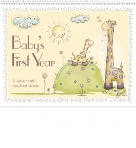 Baby's First Year Calendar | 11" X 19" Imprinted Spiral Bound; Drop Ad ...