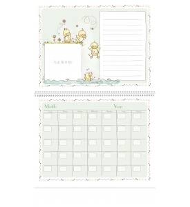 Baby's First Year Calendar | 11" X 19" Imprinted Spiral Bound; Drop Ad ...