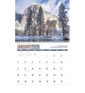 2026 National Parks Calendar | 11" X 19" Imprinted Spiral Bound; Drop ...