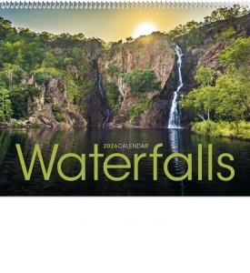 2025 Waterfalls Calendar | 11" X 19" Imprinted Spiral Bound; Drop Ad ...