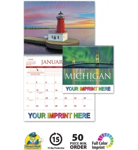2023 Michigan Calendar | 11" X 19" Imprinted Spiral Bound; Drop Ad ...