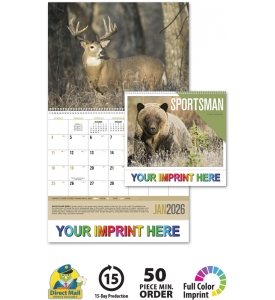 2026 Sportsman Calendar | 11" X 19" Imprinted Spiral Bound; Drop Ad ...