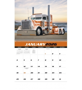 2025 Big Rigs Calendar | 11" X 19" Imprinted Spiral Bound; Drop Ad ...
