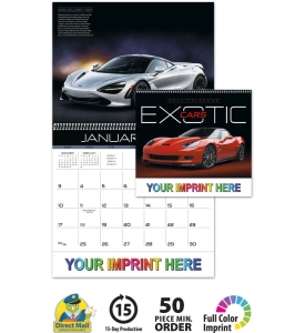 2025 Exotic Cars Calendar (1859) | 11" X 19" Imprinted Spiral Bound ...
