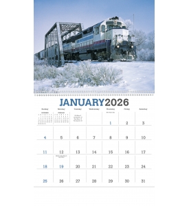 2025 Trains Calendar | 11" X 19" Imprinted Spiral Bound; Drop Ad ...