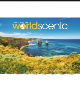 2026 World Scenic II Calendar | 14" x 23" ; 14" x 12" (Closed ...