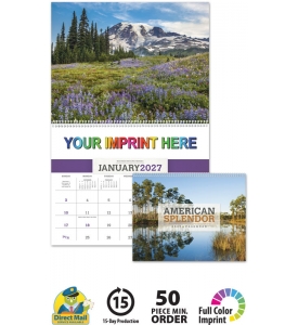 2025 American Splendor I Calendar | 11" x 16-3/4" Imprinted Spiral ...