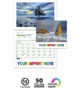 2026 Beautiful America (Pocket) Calendar | 8" x 13" Imprinted Spiral ...