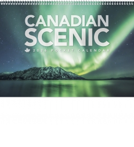2026 Canadian Scenic Pocket Calendar | 8" x 13" Imprinted Spiral Bound ...