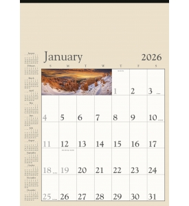 2026 Decorator Memo (Tan) Calendar | 18" x 25" Imprinted Imprinted ...