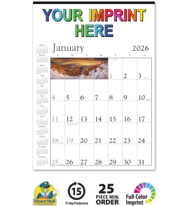 2026 Decorator Memo Calendar | 18" x 25" Imprinted Imprinted Calendars