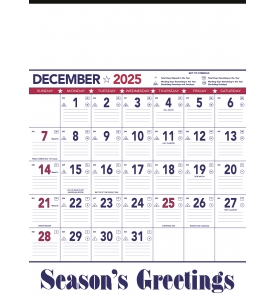 2026 Patriotic Contractor Memo Calendar | 18" x 25" Imprinted Imprinted ...