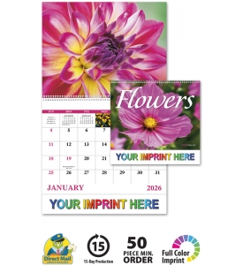Flowers Spiral Wall Calendar | ValueCalendars.com